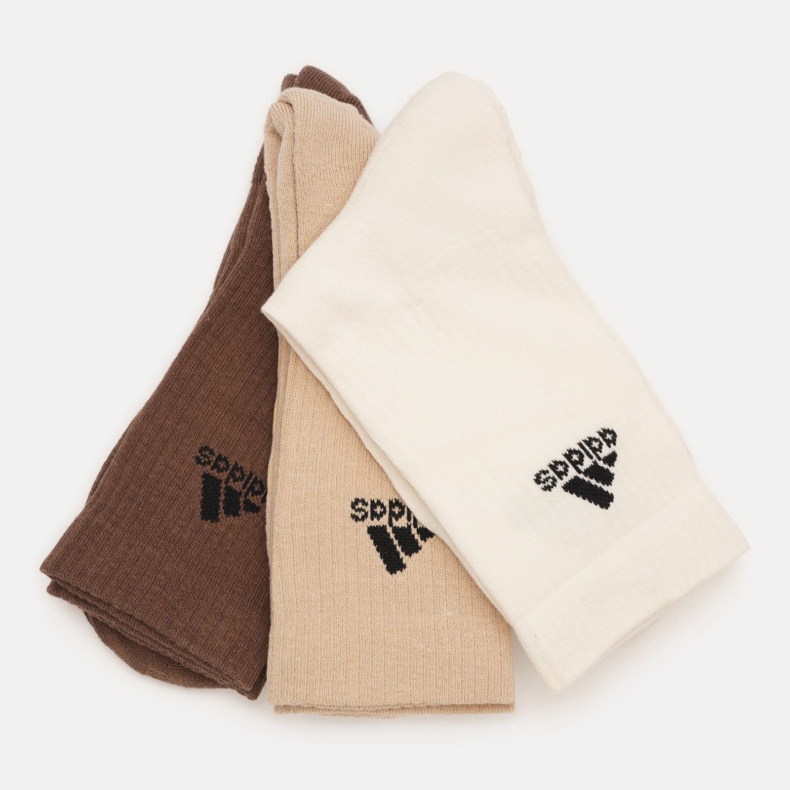 Adidas ถุงเท้า Cushioned Crew Socks 3 Pairs | Wonder White/Magic Beige ...