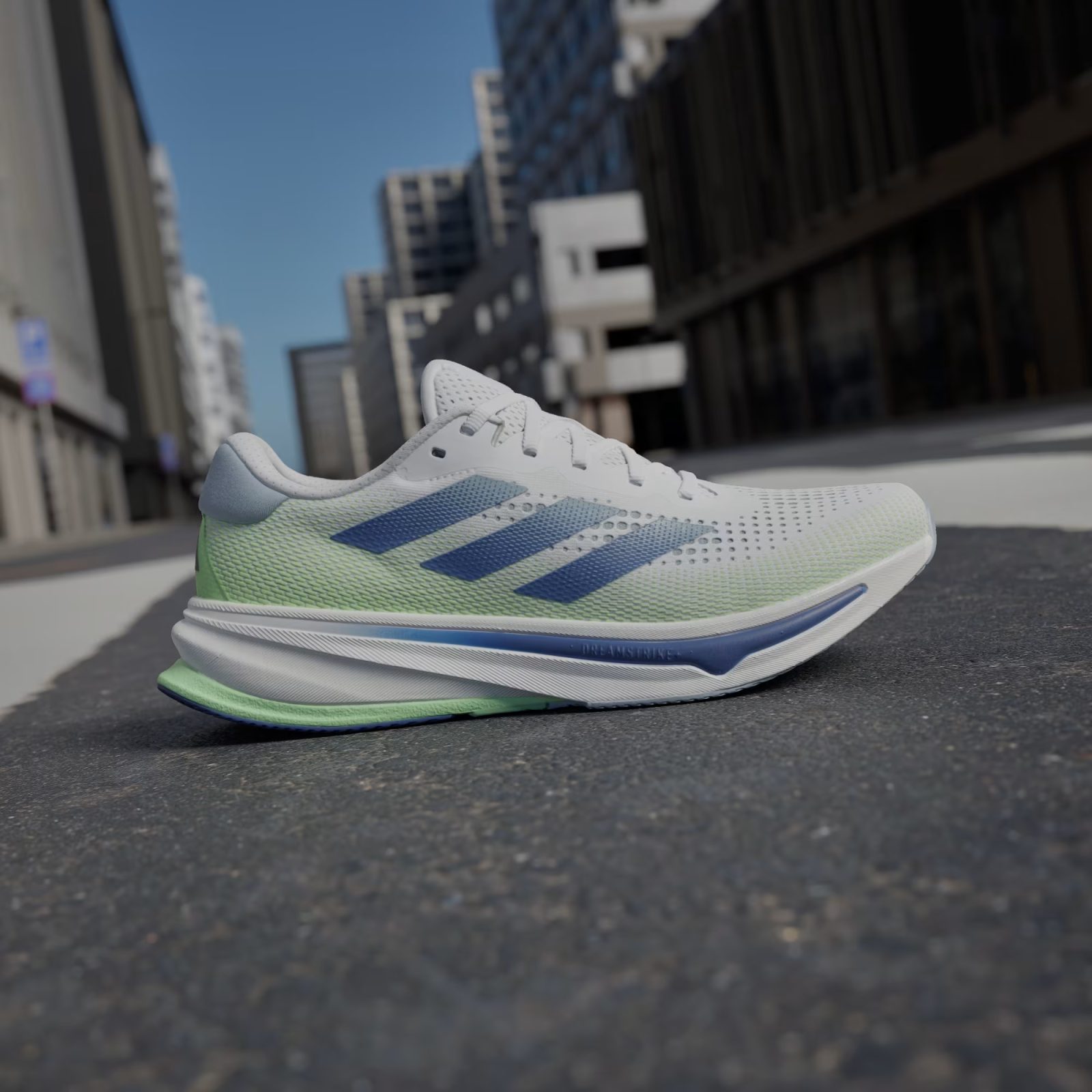 Adidas รองเท้าวิ่งผู้ชาย Supernova Rise | Cloud White/Wonder Blue/Green ...