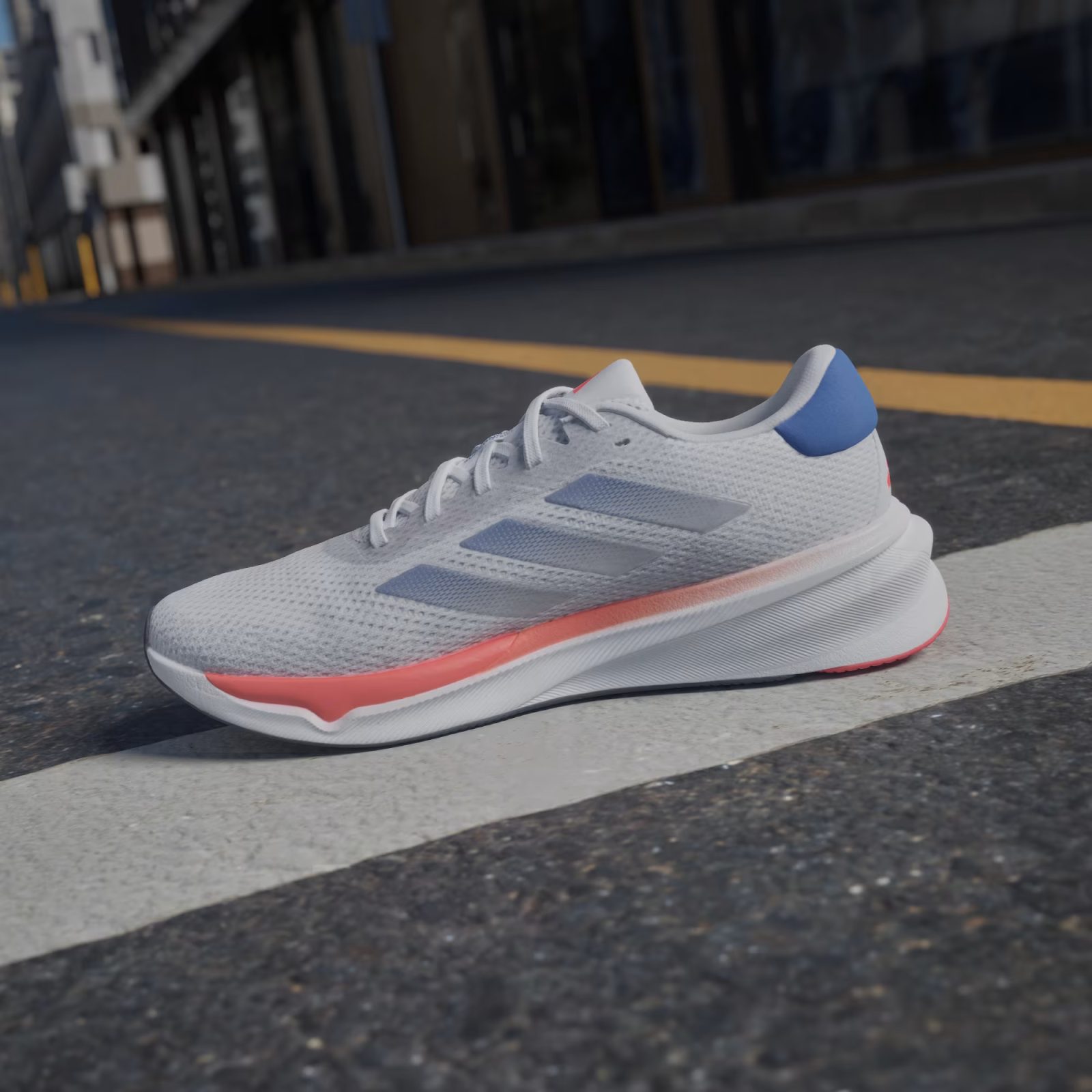 Adidas รองเท้าวิ่งผู้ชาย Supernova Stride | Cloud White/Royal Blue ...