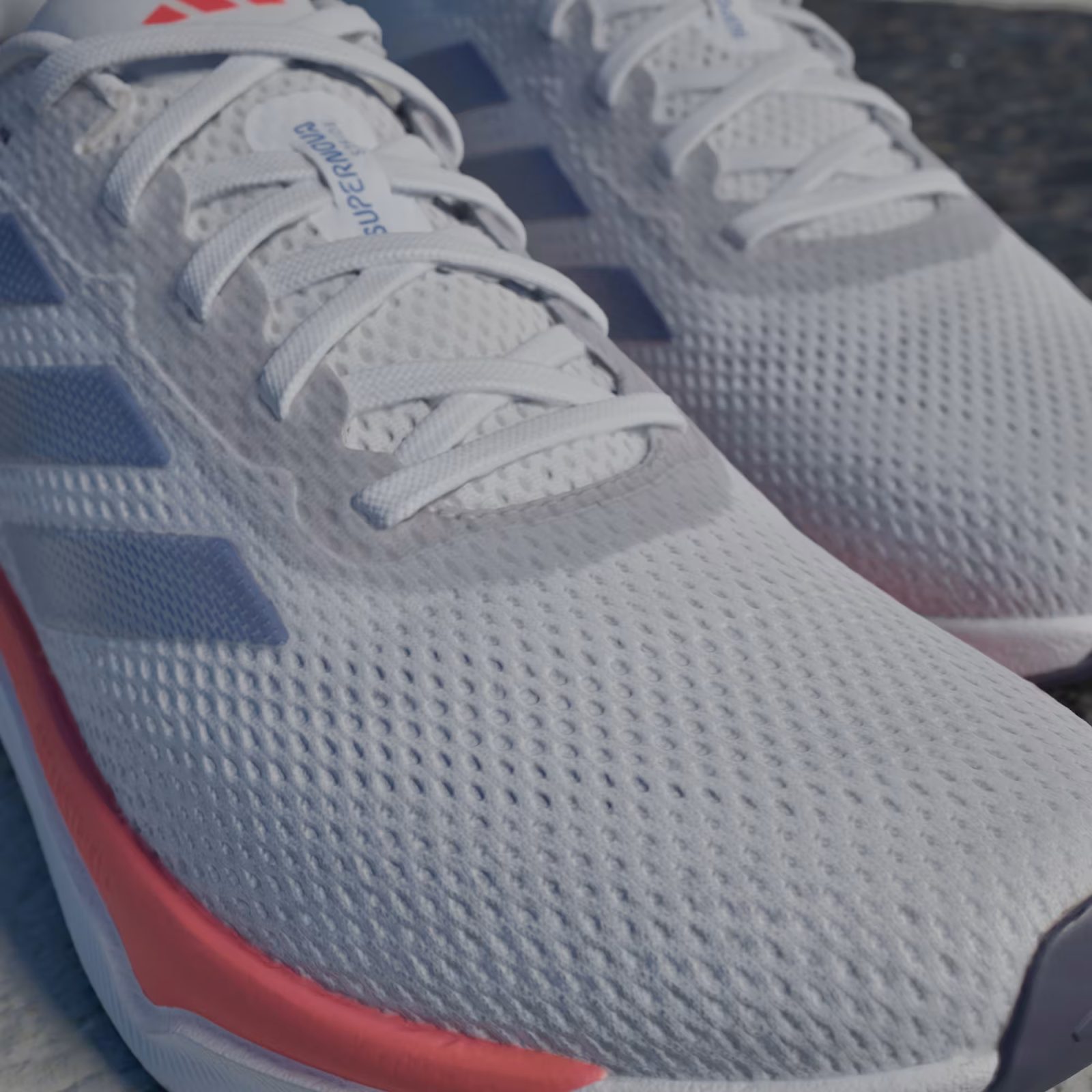 Adidas รองเท้าวิ่งผู้ชาย Supernova Stride | Cloud White/Royal Blue ...