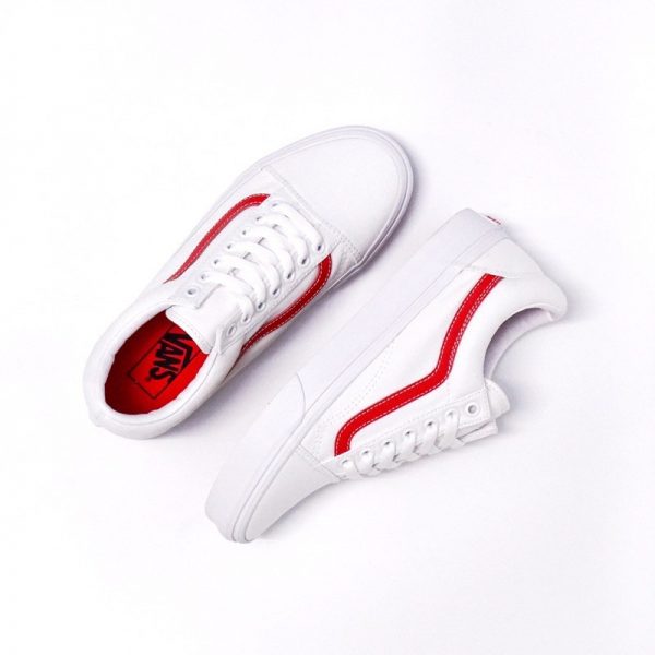 Vans รองเท้าผ้าใบ Old Skool Checker Laces | High Risk Red/True White ...