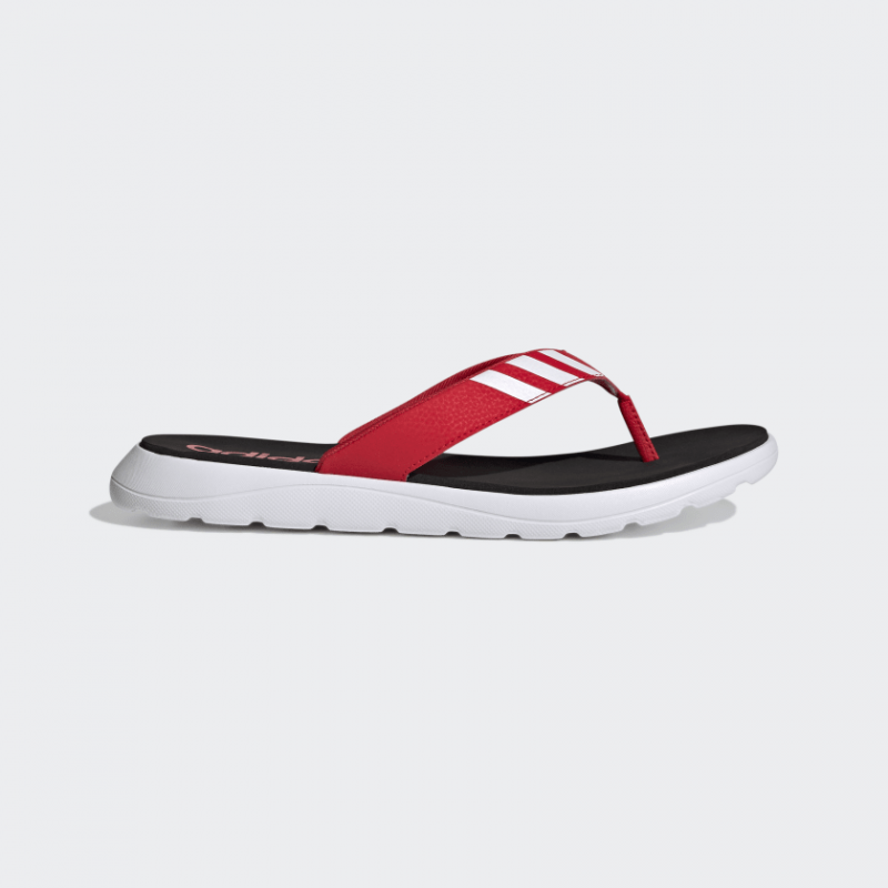 Adidas รองเท้าแตะแบบหนีบ Comfort Flip-Flops | Vivid Red/Cloud White ...