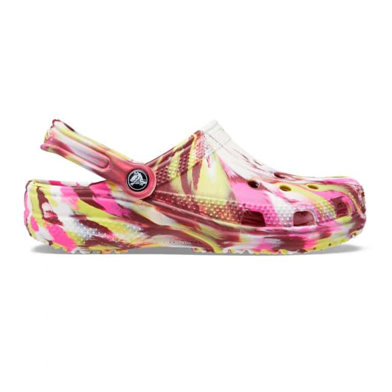 Crocs รองเท้าแตะ Classic Marbled Clog | Electric Pink/Multi ( 206867 ...