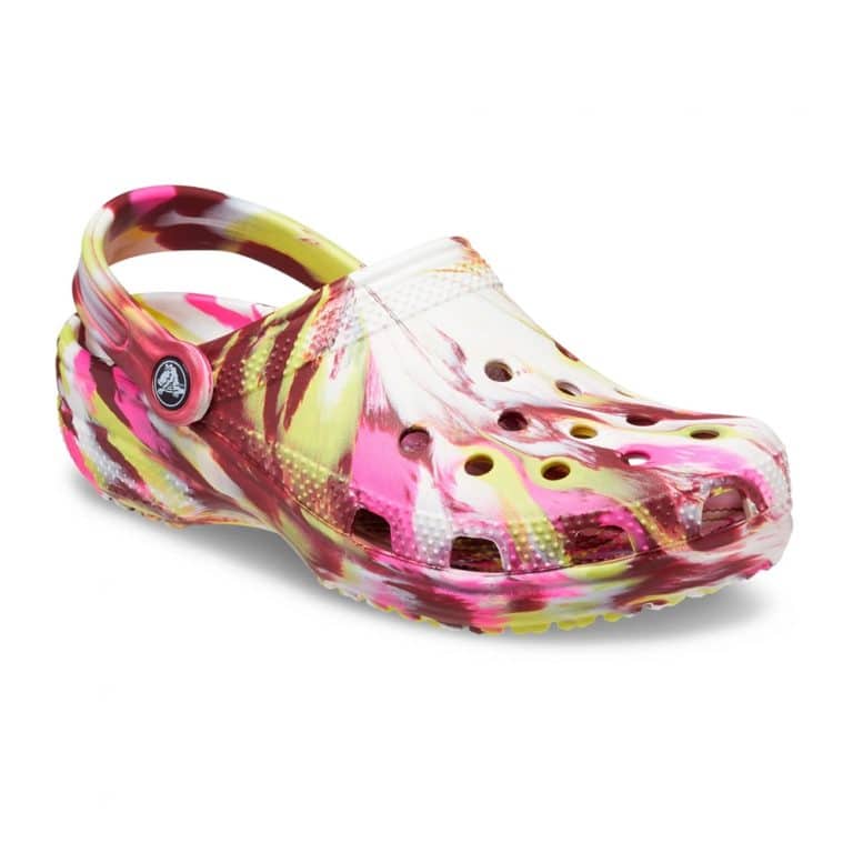 Crocs รองเท้าแตะ Classic Marbled Clog | Electric Pink/Multi ( 206867 ...