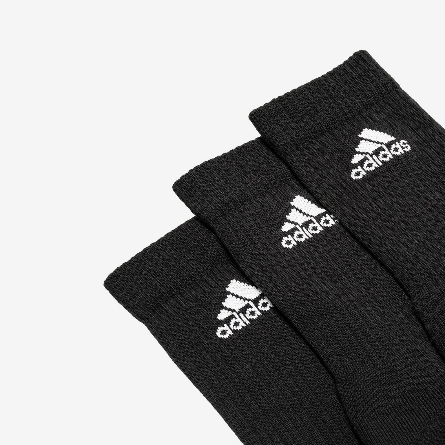 Adidas ถุงเท้า Cushioned Crew Socks 3 Pairs | Black/Black/White ...