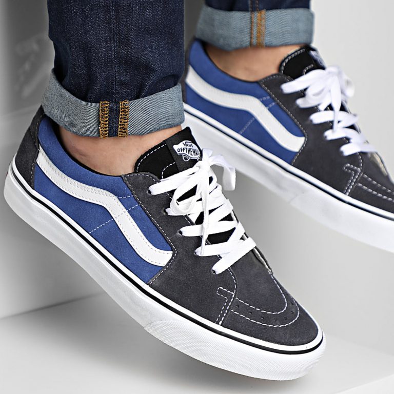 Vans รองเท้าผ้าใบ Sk8-Low | Charcoal/Blue ( VN0A5KXD10U ) - APX Tennis