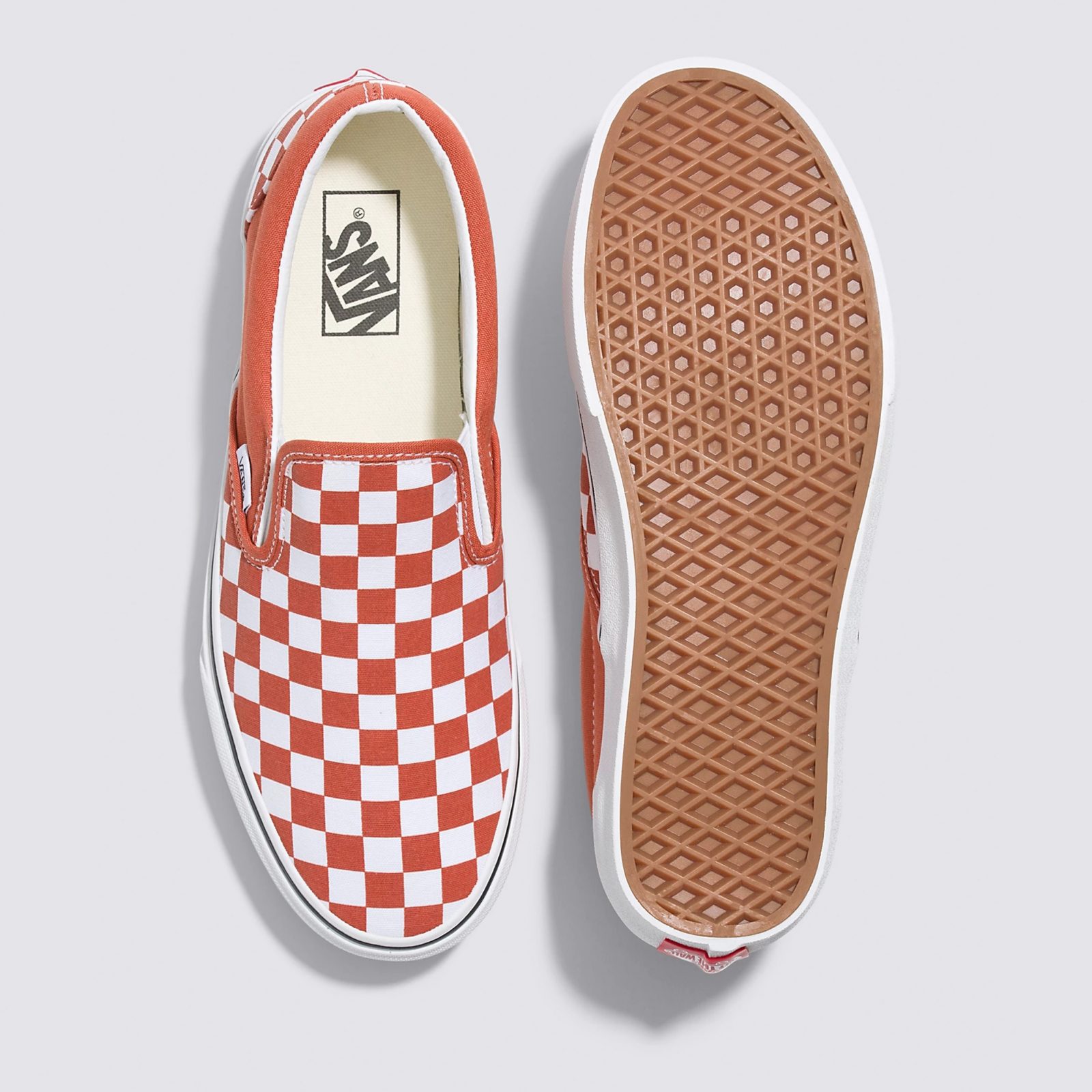 Vans รองเท้าผ้าใบ Classic Slip-On Checkerboard Color Theory | Burnt ...