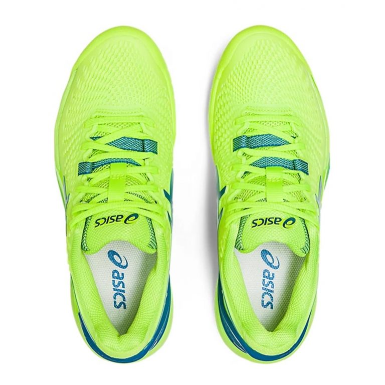 Asics รองเท้าเทนนิสผู้หญิง Gel-Resolution 9 | Hazard Green/Reborn Blue ...