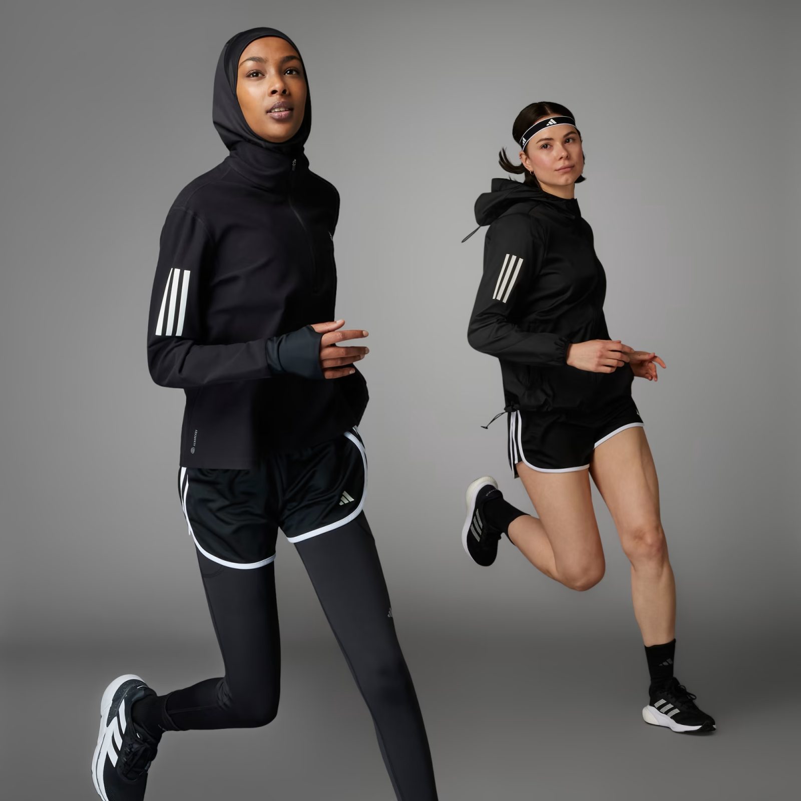 Adidas กางเกงกีฬาขาสั้นผู้หญิง Own the Run Shorts | Black ( IK8379 ...