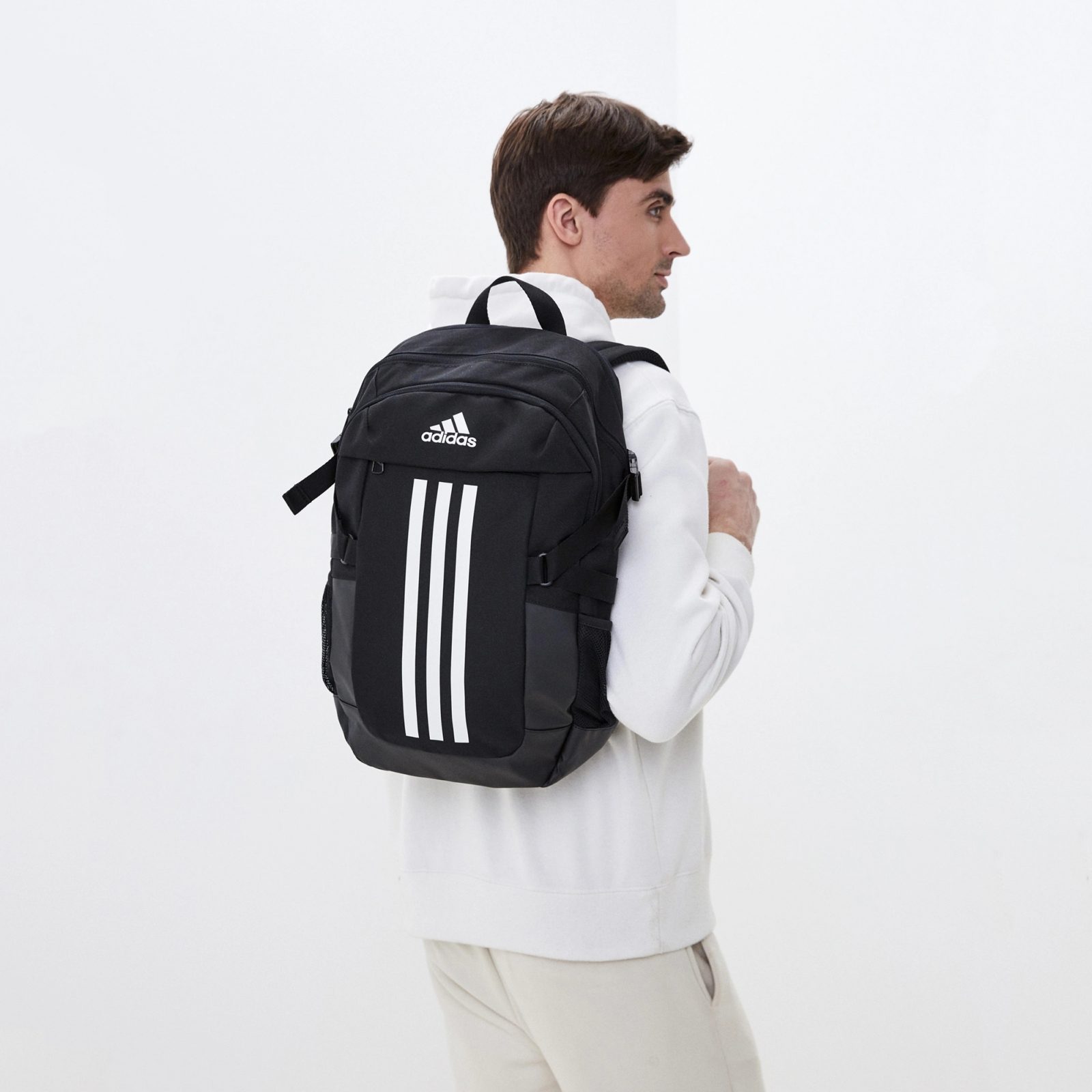 Adidas กระเป๋าเป้ Power VI Backpack | Black/White ( HB1324 ) - APX Tennis