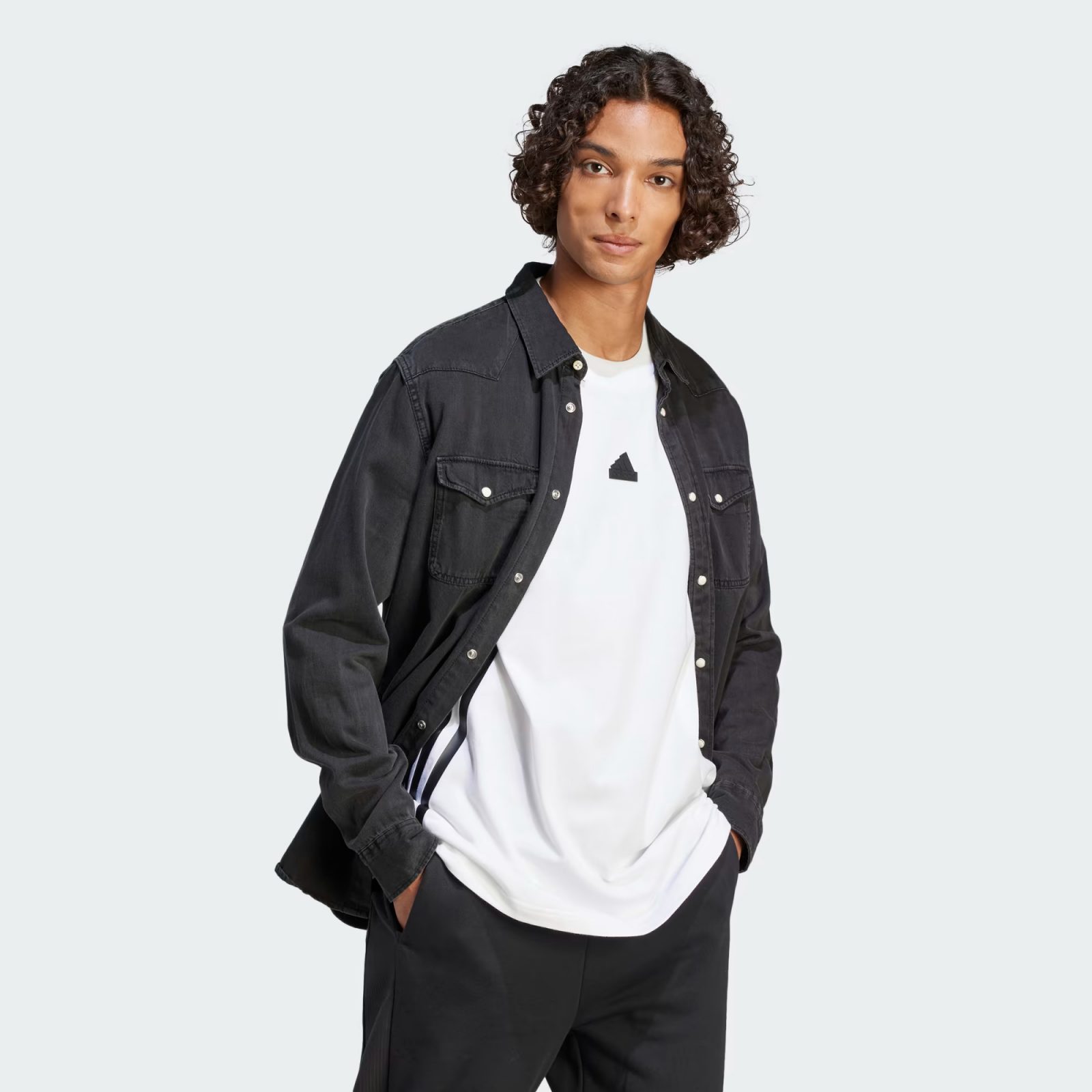 Adidas เสื้อยืดผู้ชาย Future Icons 3-Stripes Tee | White/Black ( IN1612 ...