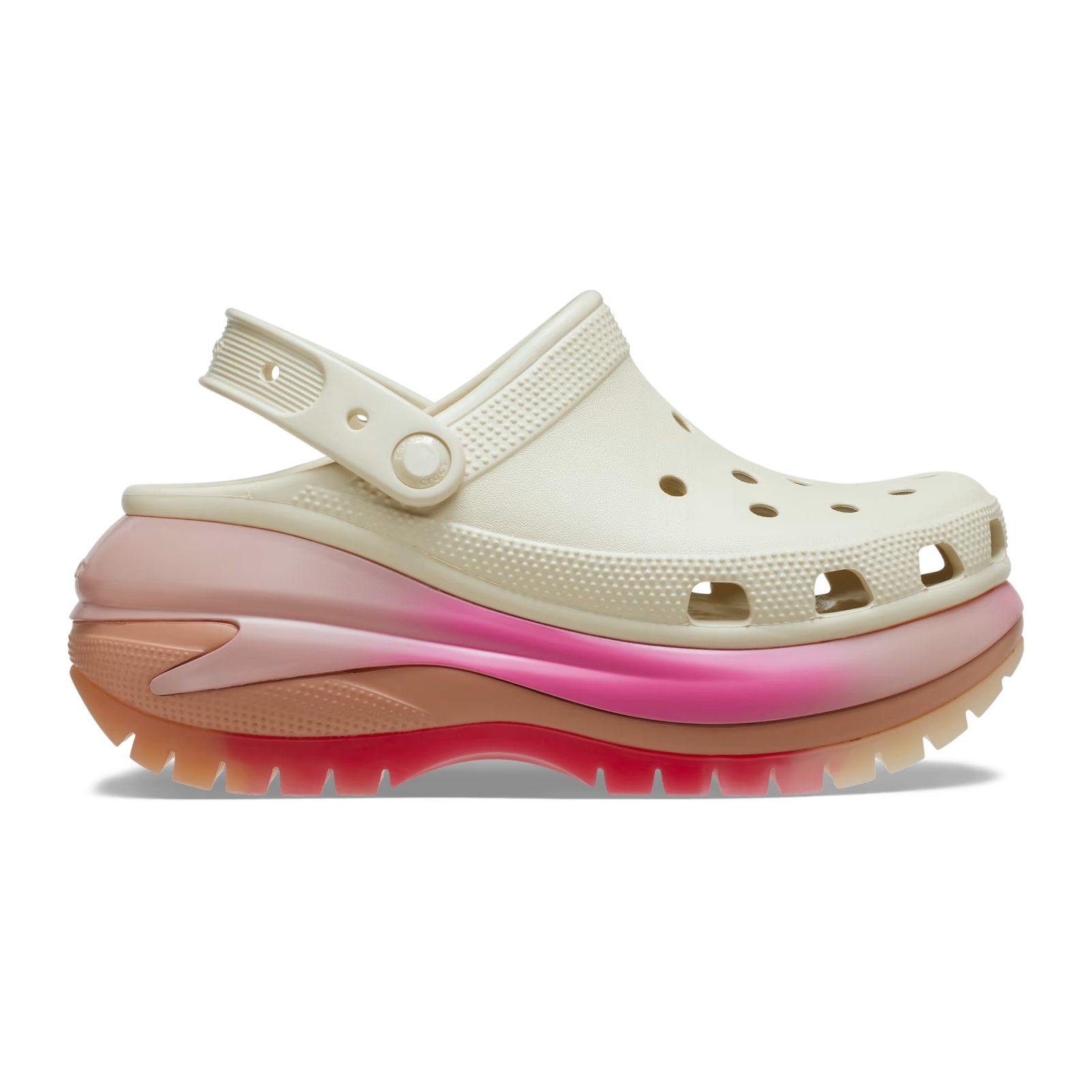 Crocs รองเท้าแตะ Classic Mega Crush Color Dip Clog | Bone/Multi ...