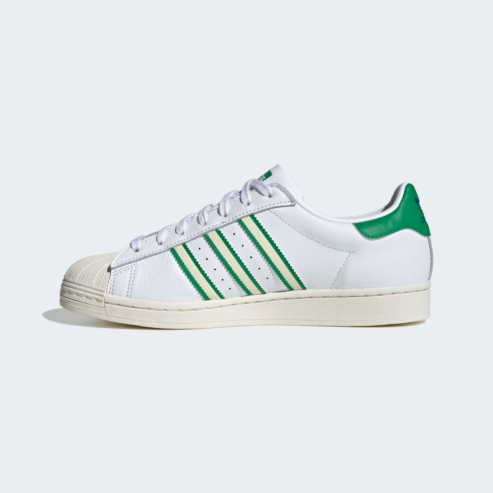 Adidas รองเท้าผ้าใบผู้ชาย Superstar | Cloud White/Off White/Green ...