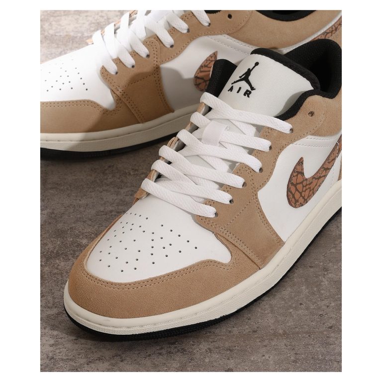 Nike รองเท้าผ้าใบผู้ชาย Air Jordan 1 Low SE | Hemp/White/Black/Light ...