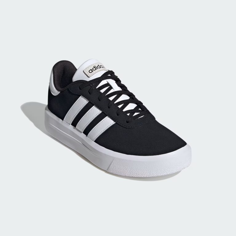 Adidas รองเท้าผ้าใบผู้หญิง Court Platform Suede | Core Black/Cloud ...
