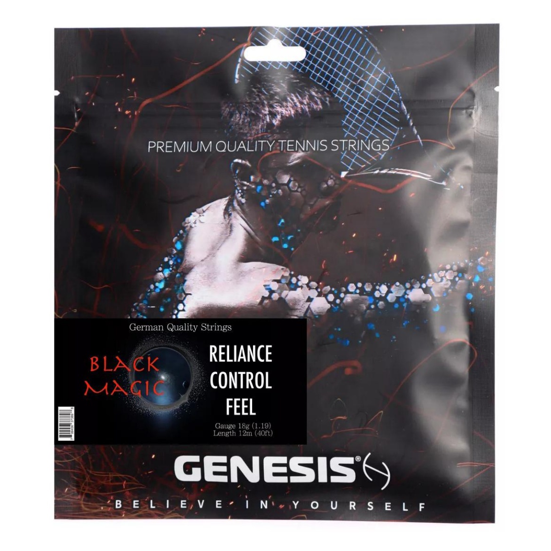 Genesis เอ็นไม้เทนนิส Black Magic 17G/1.23mm Tennis String Reel | Black ...