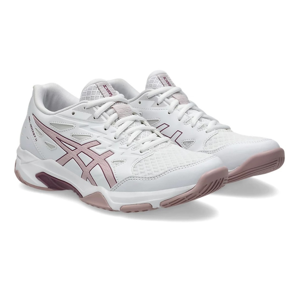 Asics รองเท้าแบดมินตันผู้หญิง Gel-Rocket 11 | White/Watershed Rose ( 1072A093-103 ) - APX ...