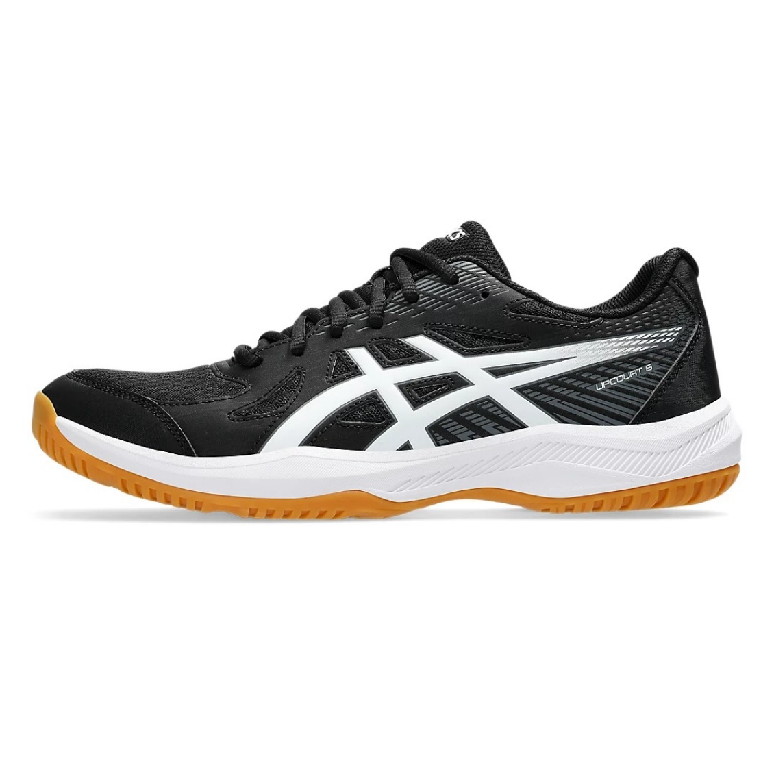 Asics รองเท้าแบดมินตันผู้ชาย Upcourt 6 | Black/White ( 1071A104-001 ) - APX OFFICIAL STORE
