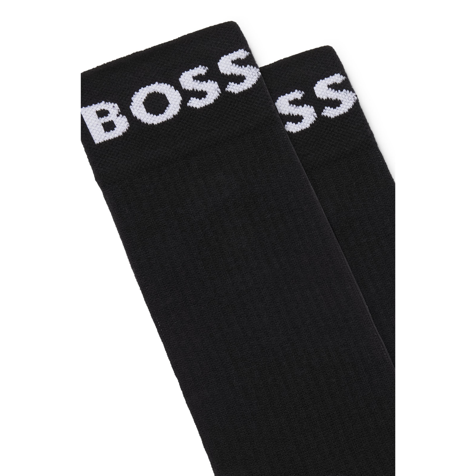 Boss ถุงเท้า Two-pack of quarter-length socks in stretch fabric | Black ...